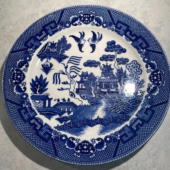 Dining | Vintage Japanese Blue Willow Plate | Poshmark